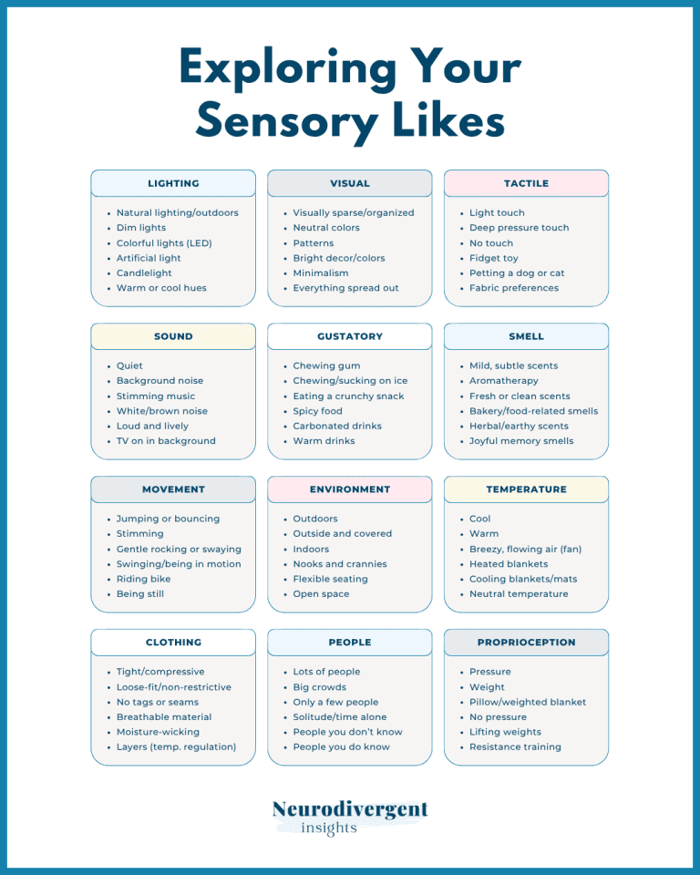 Complete Adult Sensory Checklist | Neurodivergent Insights